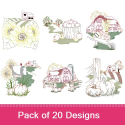 Farm Scenes Embroidery design pack by Dakota Collectibles, Embroidery ...