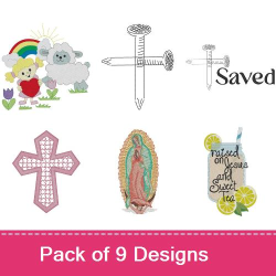 Christian Symbols Embroidery design pack by Dakota Collectibles ...