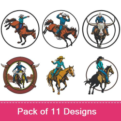 Cowboys Embroidery design pack by Dakota Collectibles, Embroidery Packs ...