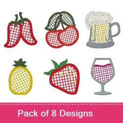 Foods Embroidery design pack by Dakota Collectibles, Embroidery Packs ...