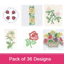 Beautiful Blossoms Embroidery design pack by Daydream Designs ...