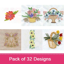 Floral Arrangements Embroidery design pack by Daydream Designs ...