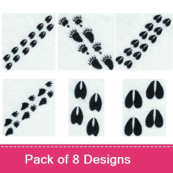Wildlife Animal Tracks Embroidery design pack by Daydream Designs ...