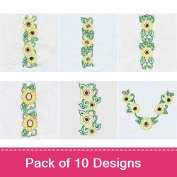 Springtime Sunflowers Embroidery design pack by Daydream Designs ...