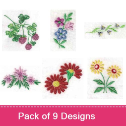 Floral Flowers Embroidery design pack by Daydream Designs ...