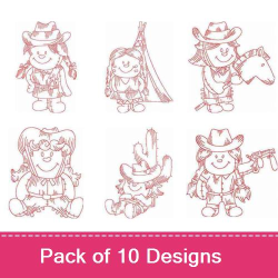 JN Rag Dolls Western Embroidery design pack by Daydream Designs ...