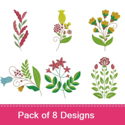Flowers Embroidery design pack by Digitizing Dreams, Embroidery Packs ...