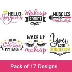 Make Up And Beauty Embroidery design pack by Easy Embroidery ...