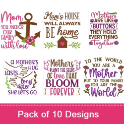Celebrate Mom Embroidery design pack by Easy Embroidery ...