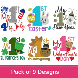My First Embroidery design pack by Easy Embroidery, Embroidery Packs on ...