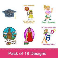 Schools In! Embroidery design pack by Embroidery Patterns, Embroidery ...