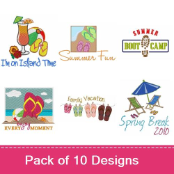 The Summer Season Embroidery design pack by Embroidery Patterns ...