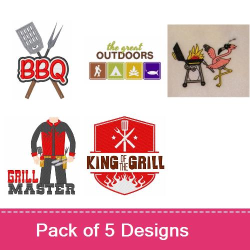 Cooking On The Grill Embroidery design pack by Embroidery Patterns ...