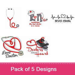 Doctors Have Heart Embroidery design pack by Embroidery Patterns ...