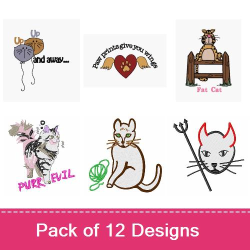 Cuddle With Kittens Embroidery design pack by Embroidery Patterns ...