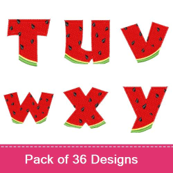 Watermelon Font Embroidery design pack by Embroidery Patterns ...