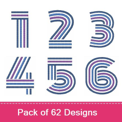 Line Up Font Embroidery design pack by Embroidery Patterns, Embroidery ...