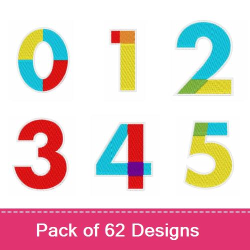 Color Wheel Font Embroidery design pack by Embroidery Patterns ...