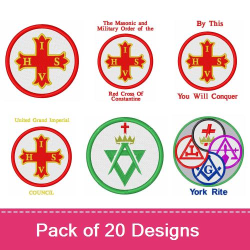 Masonic Logos Embroidery design pack by Embroidery Patterns, Embroidery ...