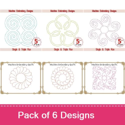 Quilting Stippling Embroidery design pack by Field Of Stitches ...