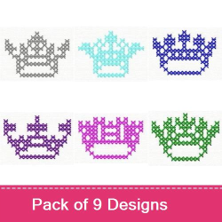 Cross Stitch Crowns Embroidery design pack by Field Of Stitches ...