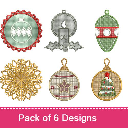 FSL Christmas Ornaments Embroidery design pack by FSL Studio ...