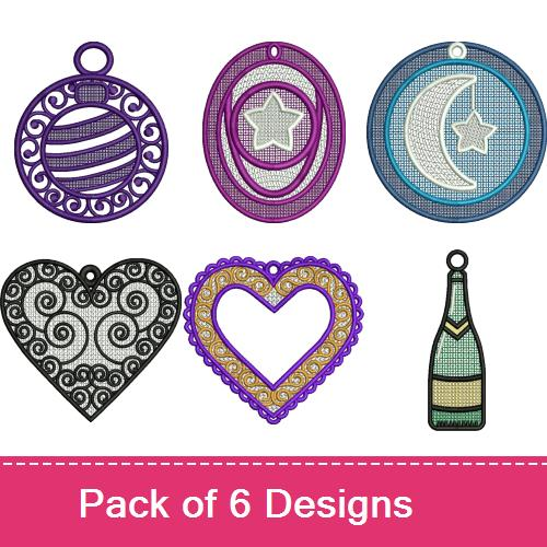 Let's Celebrate FSL Ornaments Embroidery design pack by FSL Studio ...