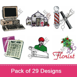 OCCUPATIONAL Embroidery design pack by Great Notions, Embroidery Packs ...