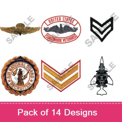 Military Rank & Insignias Embroidery design pack by Great Notions ...