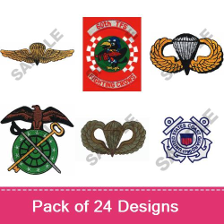 Military Badges & Insignia Embroidery design pack by Great Notions ...