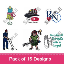 Occupational Equipment Embroidery design pack by Great Notions ...