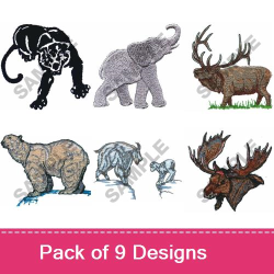 Wild Wildlife Embroidery design pack by Great Notions, Embroidery Packs ...