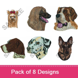 AKC Dog Heads Embroidery design pack by Great Notions ...