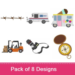 Occupational Equipment Embroidery design pack by Hopscotch, Embroidery ...