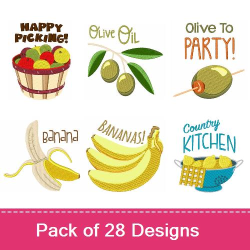 Country Kitchen Embroidery design pack by Hopscotch, Embroidery Packs ...