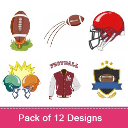 Football Fans Embroidery design pack by Hopscotch | EmbroideryDesigns.com