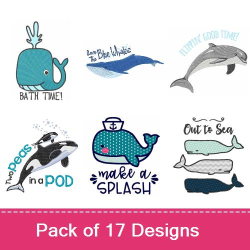 Make A Splash Embroidery design pack by Hopscotch, Embroidery Packs on ...