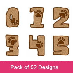 Muddy Paws Font Embroidery design pack by Hopscotch, Embroidery Packs ...