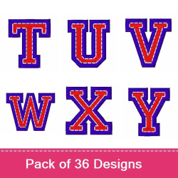 Prep School Font Embroidery design pack by Hopscotch, Embroidery Packs ...