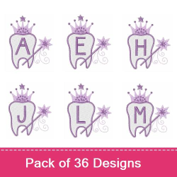 Tooth Fairy Font Embroidery design pack by Hopscotch, Embroidery Packs ...