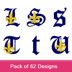 Royal Font Embroidery design pack by Hopscotch | EmbroideryDesigns.com