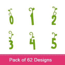 Sprout Font Embroidery design pack by Hopscotch, Embroidery Packs on ...
