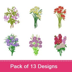 Flowers Embroidery design pack by Internet Stitch, Embroidery Packs on ...