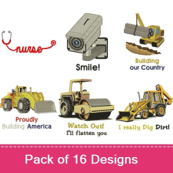 Occupational Gear Embroidery design pack by Jumprope Designs ...