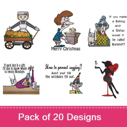 Fun Loving Women Embroidery design pack by King Graphics ...