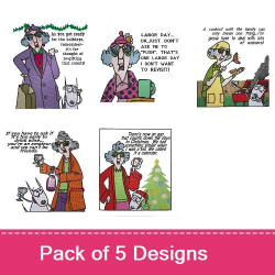 Funny Maxine Comics Embroidery design pack by King Graphics, Embroidery ...