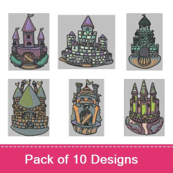 Medieval Castles Embroidery design pack by Landmark Embroidery Designs ...