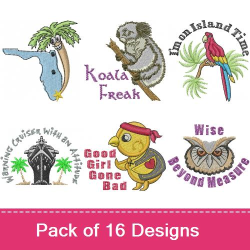 Humorous Miscellaneous Designs Embroidery design pack by Machine ...