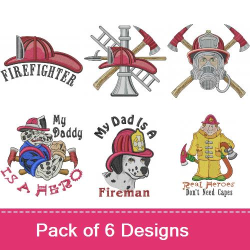 Firefighter Heros Embroidery design pack by Machine Embroidery Designs ...