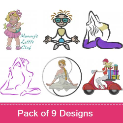 Women & Girls Embroidery design pack by Machine Embroidery Designs ...